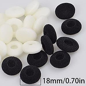 TORMEN 24 Pcs Soft Foam EarbudsCushions Earplugs, Protector Sponge Noise Isolating Earphones Replacement MP3 MP4 Stereo Headset Cap(Black)