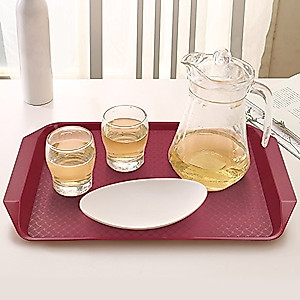 EudokkyNA Colored Service Tray Set of 6, Fast Food Plastic Trays