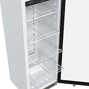 EdgeStar VBM101 22 Inch Wide 10.1 Cu. Ft. Commercial Beverage Merchandiser With Temperature Alarm and Reversible Door - Stainless Steel