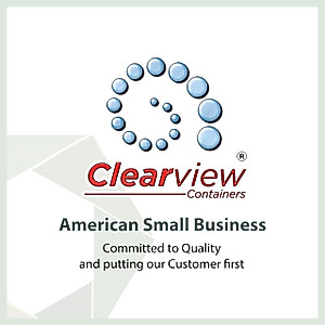 CLEARVIEW CONTAINERS | Airtight Pantry Containers for Arts & Crafts, Peanut Butter, Honey, Jams Flour, Sugar, DIY Slime, Coffee (128 Ounce Jar with Black Lid, 1 Pack)