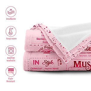 13 Year Old Girl Gifts for Birthday Teenage Girls Gifts Ideas 13th Birthday Decorations for Girls Daughter Sister Soft Throw Blanket Back in 2011-60x50 Inch - Pink