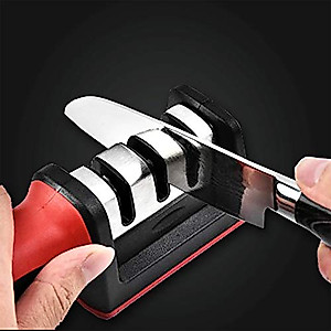 MICPANG Knife Sharpener 3 Stage Knife Sharpening Tool for Dull Steel, Paring, Chefs and Pocket Knives to Repair, Restore and Polish Blades
