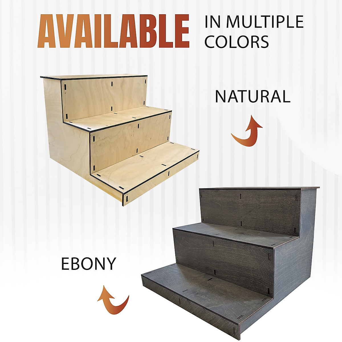 Versatile 3-Tier Wooden Portable Display Stand | Ideal for Craft Shows, Farmers Markets, and Tradeshows | Easy Assembly | Bottles, Soap, CBD, Jewelry, Cups, Tumblers, and Coasters (Black, STRAIGHT)…