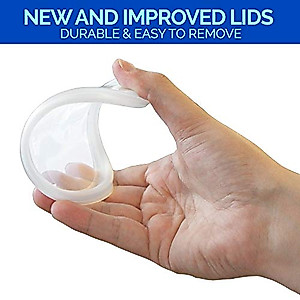 Healthy Packers Extra Thick Food Storage Containers with Lids (16oz - 24 Pack) - Great for Slime - Deli Pint Cups - Soup Containers | Microwave, Dishwasher and Freezer Safe