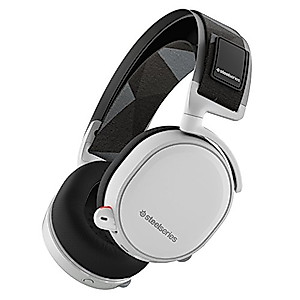SteelSeries Arctis 7 Legacy Edition, Lag-Free Wireless Gaming Headset, DTS 7.1 Surround for PC, PC/Mac/Playstation 4/Mobile/VR - White