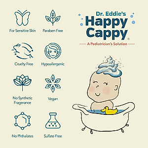 Happy Cappy Three Step Skincare Solution Bundle- Baby Dandruff Shampoo, Eczema Body Wash and Lotion for Kids, Toddler, Adults, Moisturizing Cream, Reduces Itching, Dermatologist Tested, Fragrance-Free