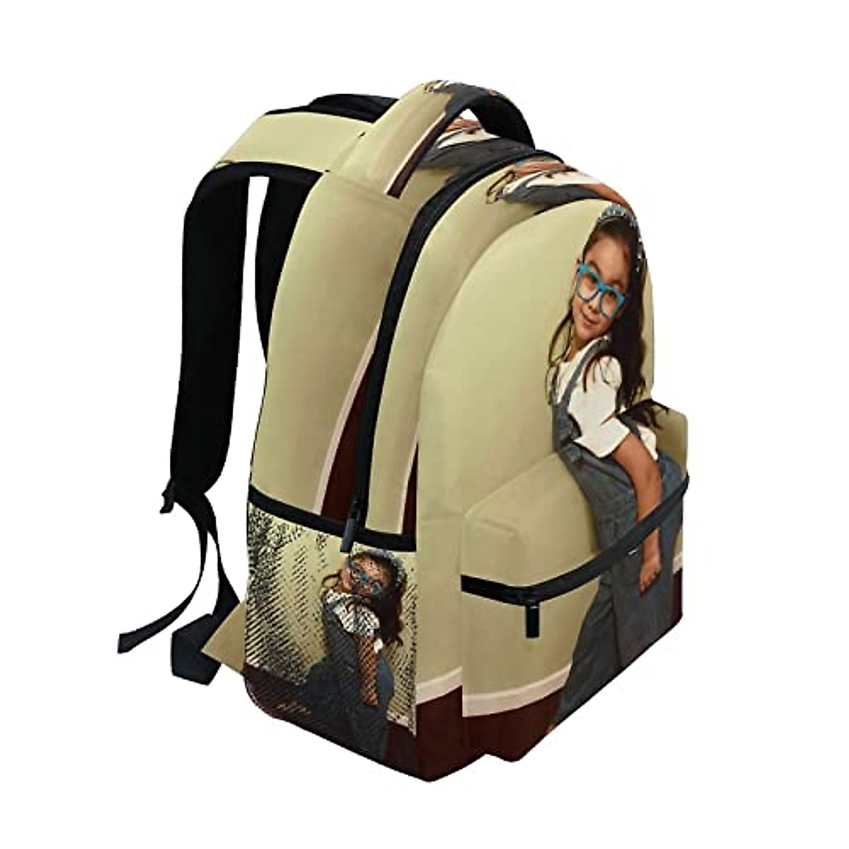 MNSRUU Custom Kids Backpack with Photo Name Custom Photo Backpack Personalized Bookbag