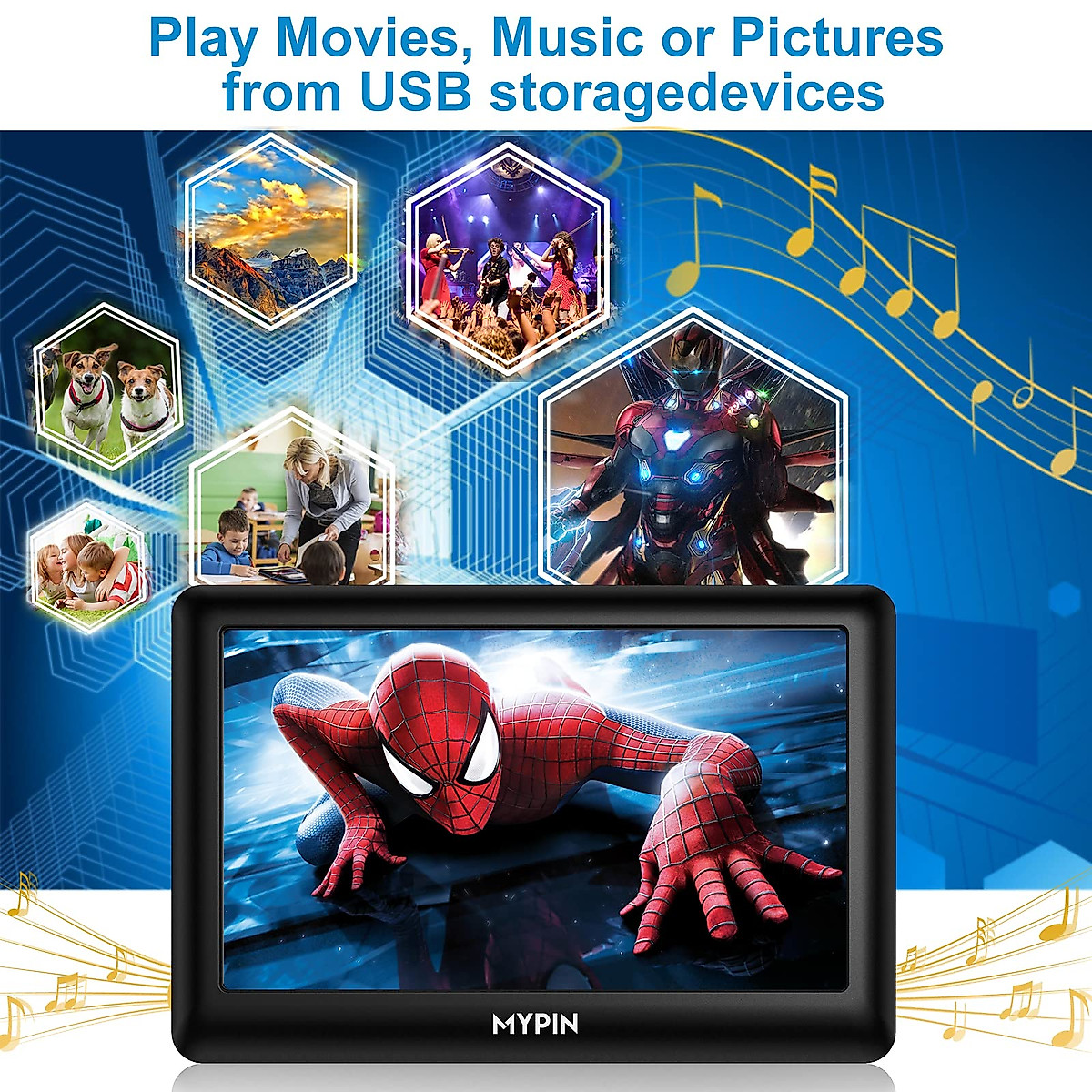 Video to Digital Converter, 4.3" AV Video Capture Box/Video Player, Record Video from VHS, HI8, Camcorder, Set Top Box or Any Source, Analog Video to Digital Converter, Built-in Stereo Speakers Mic-in