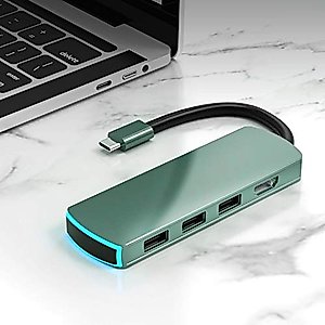 Leya-US Spare Part Mate6 Air 6 in 1 Multi-Function Type-C/USB-C HUB Expansion Dock (Color : Green)