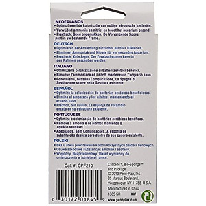 Penn-Plax Cascade 100 GPH Hang On Filter Aquarium Bio Sponge Replacement; 1 Pack
