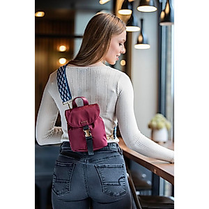 KEDZIE Mali Convertible Backpack Sling Crossbody Bag with Buckle Clip for Women - Black