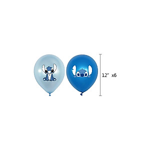 Lilo Birthday Party Decoration, Stitch Birthday Banner Cake Toppers Balloons,Stitch Theme Birthday Party Decorations