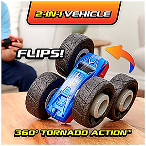 Air Hogs Super Soft, Flippin’ Frenzy, 360 Spinning Action, 2-in-1 Stunt Vehicle Remote Control Car, Kids Toys for Kids 4 and up