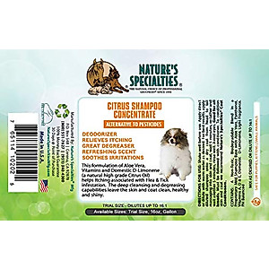 Nature's Specialties Citrus Ultra Concentrated Dog Shampoo for Pets, Makes up to 2 Gallons, Natural Choice for Professional Groomers, Alternative to Shampoo, Made in USA, 16 oz