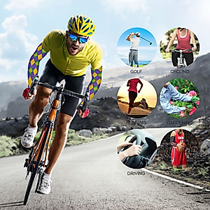 Mardi Gras Arm Sleeves to Cover arms for women men Anti-Slip UV SUN Protection Clothing for Men Women Youth Cycling Golf Fishing Sports