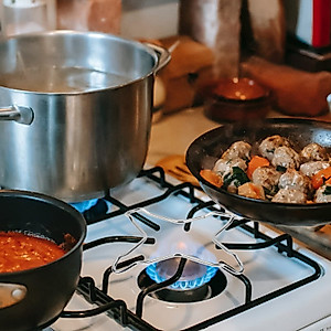 Yardwe 6pcs Coffee Stand Gas Ring Wok Rack Gas Stove Pot Rack Gas Burner Pot Gas Trivet Stove Holder Ring Trivet Pot Stand Gas Ring Reducer Wok for Electric Stove Iron Bracket Ring Round