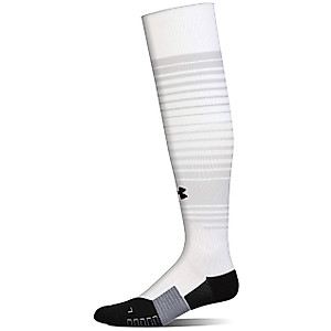 Under Armour Youth Global Performance Over The Calf Socks, 1-pair , White/Glacier Gray , Small