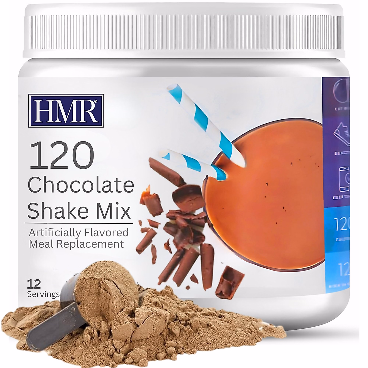 HMR 120 Chocolate Shake Meal Replacement Powder | Chocolate Shake Mix to Support Healthy Weight Loss | 12g of Protein | Nutritional Drink | Low Calorie Food | 12 Servings