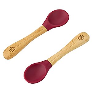 bamboo bamboo ® Baby Feeding Spoons with Soft Curved Silicone Tips for Toddlers and Infants