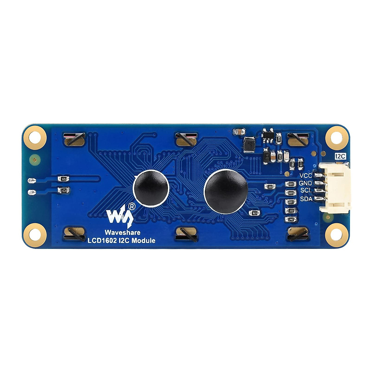 waveshare LCD1602 I2C Module AiP31068 Controller,16x2 Characters LCD Display,White Color with Blue Background 3.3V/5V, for Arduino/Raspberry Pi/Raspberry Pi Pico/Jetson Nano/ESP32/STM32