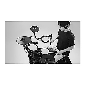 NuX DM-210 All Mesh Head Entry-Level Recordable Digital Drum Kit with Mesh Drum Pads, Independent Kick Drum, Diverse Sound Library, and Coach Function