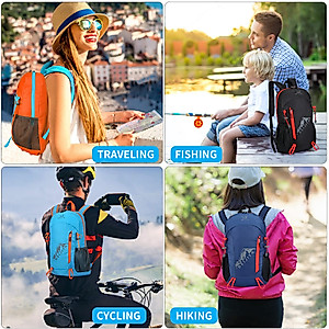 BEIJITA 20L Lightweight Hiking Backpack, Foldable Waterproof Back Pack, Packable Small Travel Backpack for Men, Ultra Lightweight Backpack for Women Men(Black)