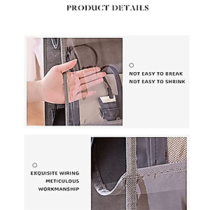 ZSEDP Hanging Handbag Storage Bag Non Woven Foldable Transparent Storage Bag Door Wall Sundries Shoe Rack Bag