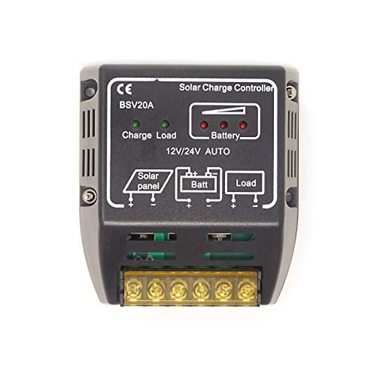 yueton Solar Panel Charge Controller 20a 12v/24v Solar Panel Regulator Adapter Charge Controller for Street Lamp Base Station