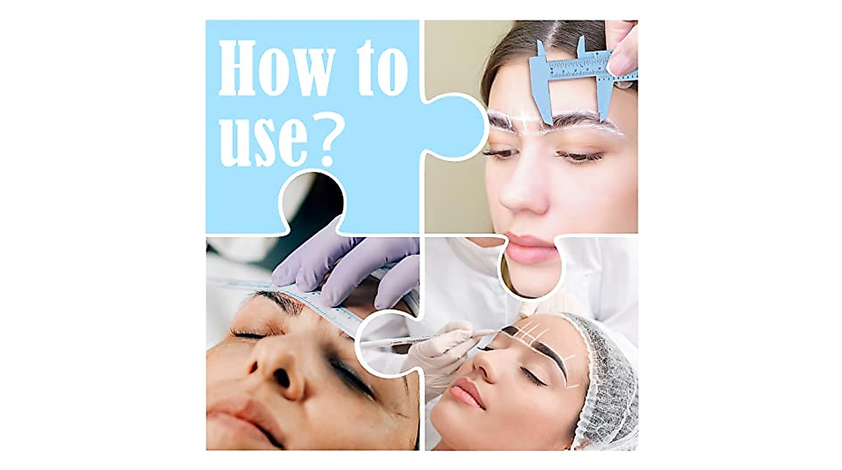 6 Pieces Eyebrow Tools 2 Pieces Eyebrow Measuring Ruler 2 Pieces ...