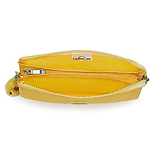 Kipling Women’s Creativity Extra Large Wristlet, Versatile Cosmetics Kit, Lightweight Nylon Travel Organizer, Sunflower Yellow