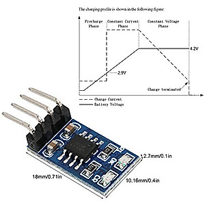 3.7V Battery Module, Solar Controller Module LiPo Li-ion Lithium Battery Charger MPPT Solar Module for Solar Battery Charging(with Needle)