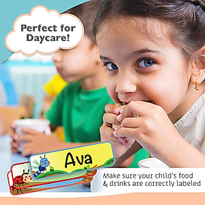 Sprout Stickers Baby Bottle Labels for Kids and Babies - 96 Daycare Labels - Kids Waterproof Labels - Self Laminating, Easy to Use - Daycare Supplies - Name Labels for Kids - for School, Reusable