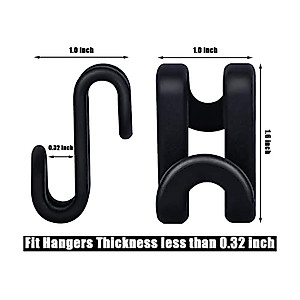 Clothes Hanger Connector Hooks, Cascading Hangers Hooks Space Saving for Clothes Hanger, Closet Organizer Space Savers 60 Pack