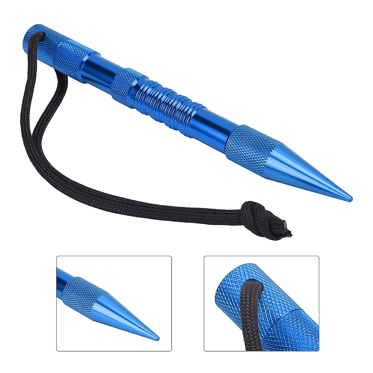 FASJ Paracord Bracelet Jig Kit, Paracord Needle Set Polished Sewing Needles Lightweight for Umbrella Rope Bracelets for Stitches Corchet Tool(Single Blue)