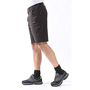 SVACUAM Men's Lightweight Breathable Soft Quick Dry Hiking Shorts(Dark Grey,38)