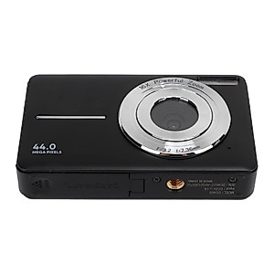 Pocket Digital Camera, 44MP 16X Zoom Autofocus Camera, Compact Portable Camera, 2.4 Inch IPS Display, Manually Focus for Travel, Wedding Ceremonies (Black)