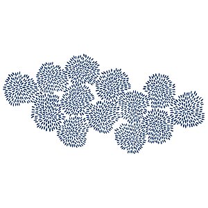 WallPops WPK2809 Midnight Fireworks Art Kit Wall Decal, Blue