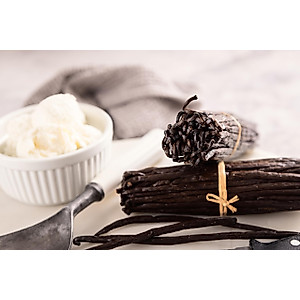 10 Vanilla Beans - Whole Extract Grade B Pods for Baking, Homemade Extract, Brewing, Coffee, Cooking - (Tahitian)