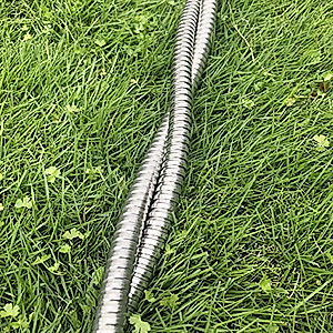 YANWOO 304 Stainless Steel 4ft Short Garden Hose with Female to Male Metal Connector, Flexible & Lightweight Water Hose, Drinking Water Safe (4ft)