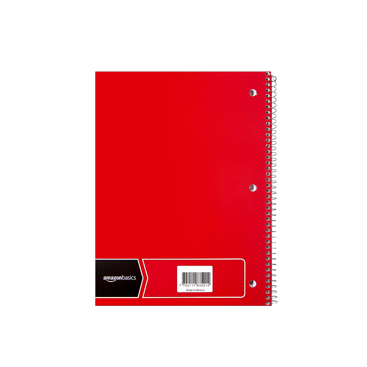 Amazon Basics Wide Ruled Wirebound Spiral Notebook, 100 Sheet - 5-Pack, Assorted Solid Colors