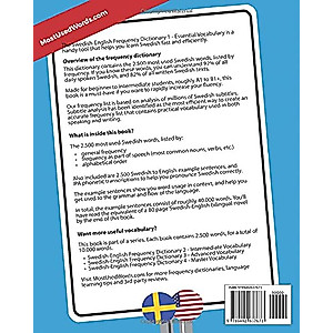 Swedish Frequency Dictionary - Essential Vocabuary: 2500 Most Common Swedish Words (Learn Swedish with the Swedish Frequency Dictionaries)