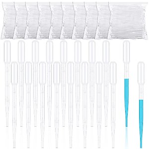 Buryeah 1000 Pcs Plastic Pipettes Droppers 3ml Disposable Transfer Pipettes Eye Dropper Small Graduated Pipettes Dropper for Science Laboratory, DIY Art, Essential Oils Makeup