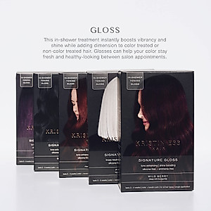 Kristin Ess Signature Hair Gloss Treatment in Golden Hour for Light Blonde Hair - Shine Boosting, Brightening + Tone Enhancing Glaze in 1 Application - Lasts up to 4 Weeks - Silicone + Ammonia Free