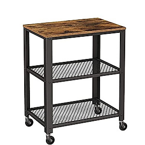 JYDQM Service Cart 3 Tier Storage Rack with Wheels Multifunctional Trolley Restaurant Food Delivery