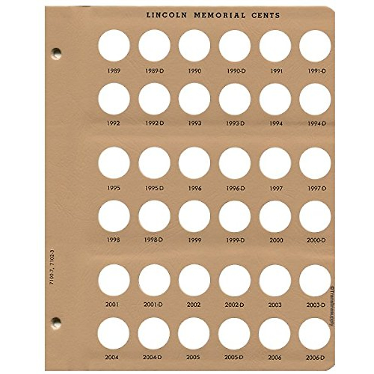 Dansco US Lincoln Memorial Cent Coin Album 1958 - 2009 #7102