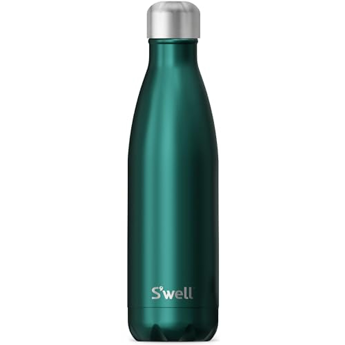 S'well Stainless Steel Water Bottle 17 Fl ounces Green Sapphire Triple-Layered Vacuum-Insulated Containers Keeps Drinks Cold for 36 Hours and Hot for 18 BPA-Free Perfect for On the Go