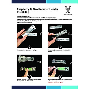 Vilros Hammer in Pin Header and Install Rig Kit for Raspberry Pi Pico-Fast & Easy NO Solder Pin Install Solution for Raspberry Pi Pico