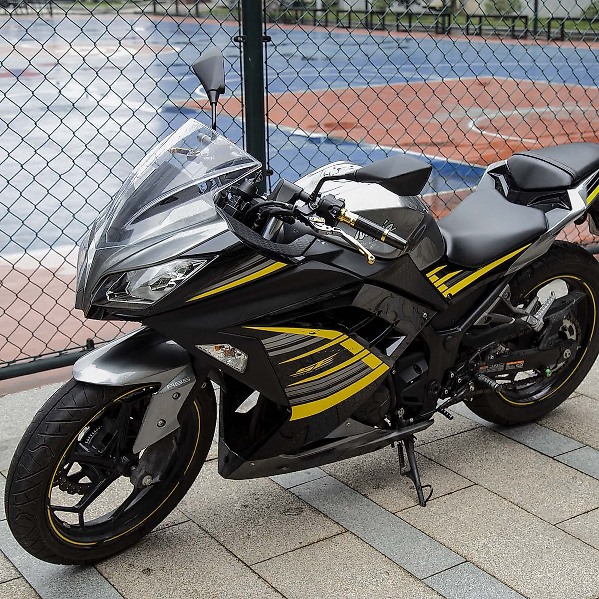 SHEJISI Universal Motorcycle ATV Rearview Mirror is Suitable for 7/8" Handlebars，Compatible with Polaris Sportsman Scrambler，Can-Am Outlander，Honda Grom TRX，Kawasaki Ninja,KYMCO，Yamaha,Suzuki