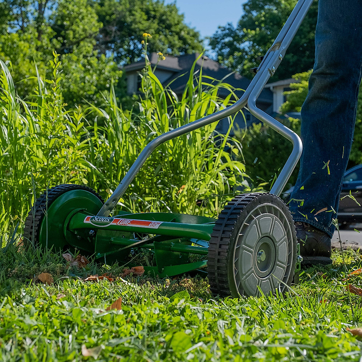 Scotts Outdoor Power Tools 304-14S 14-Inch 5-Blade Push Reel Lawn Mower, Green