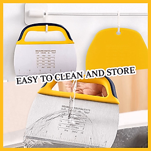 YGDZ Dough Scraper Chopper 2 Pcs, Stainless Steel Dough Cutter With Grip, Plastic Bench Scraper with Measuring Scale, Multipurpose Pizza Cutter, Pastry, Food Scraper for Baking, Dough, Bread, Cake